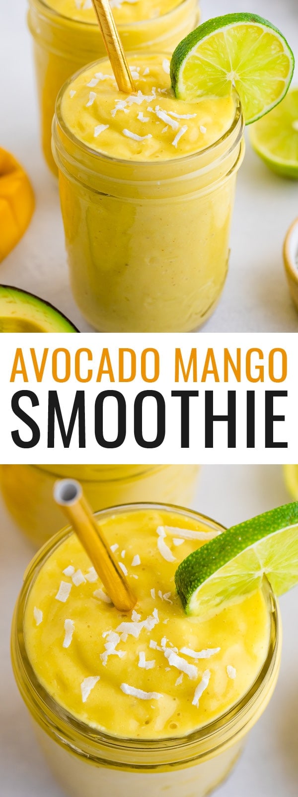Creamy Avocado Mango Smoothie - Eating Bird Food