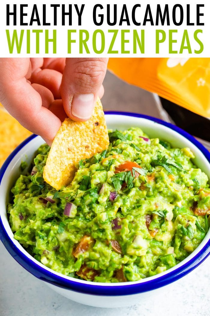 Healthy Guacamole with Frozen Peas