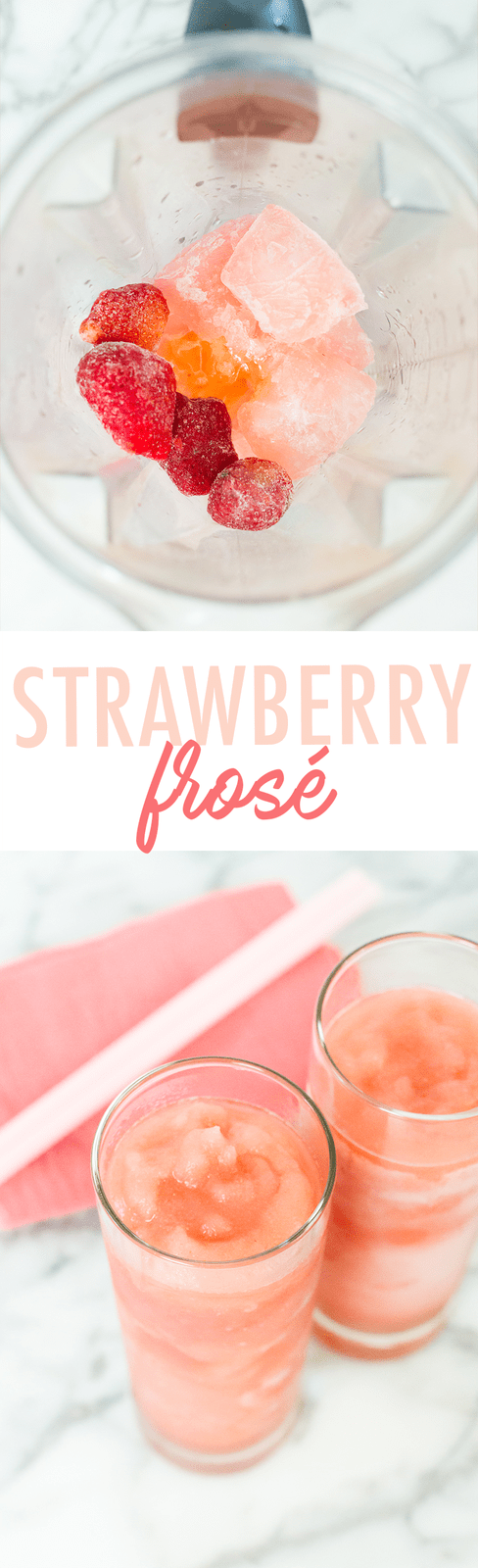 Strawberry Frosé {Only 4 Ingredients} - Eating Bird Food