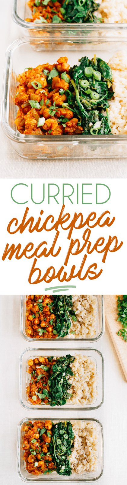Curried Chickpea Bowls with Garlicky Spinach - Eating Bird Food