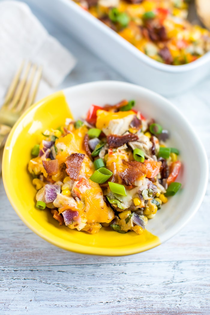 Confetti Chicken Casserole - Eating Bird Food