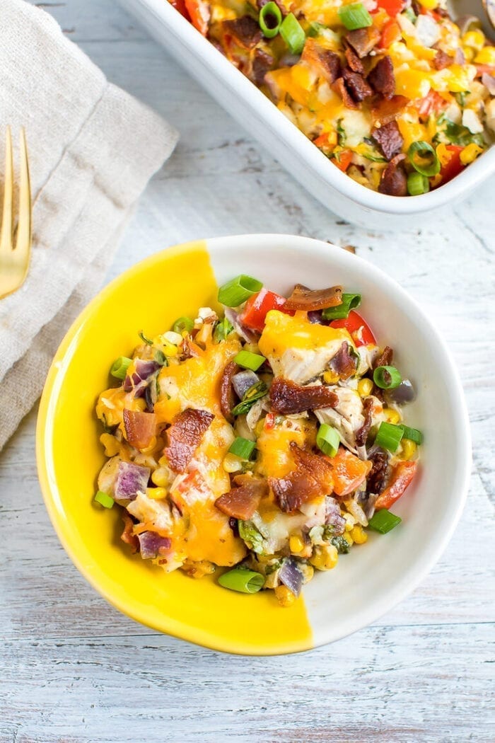 Confetti Chicken Casserole - Eating Bird Food