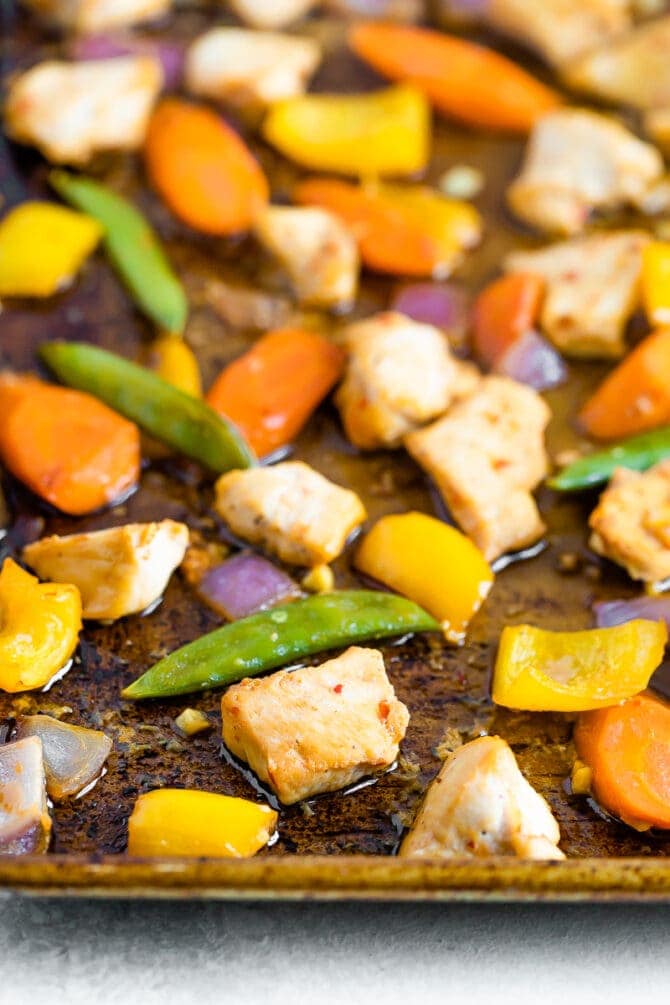 Easy Asian Chicken Sheet Pan Meal - Eating Bird Food