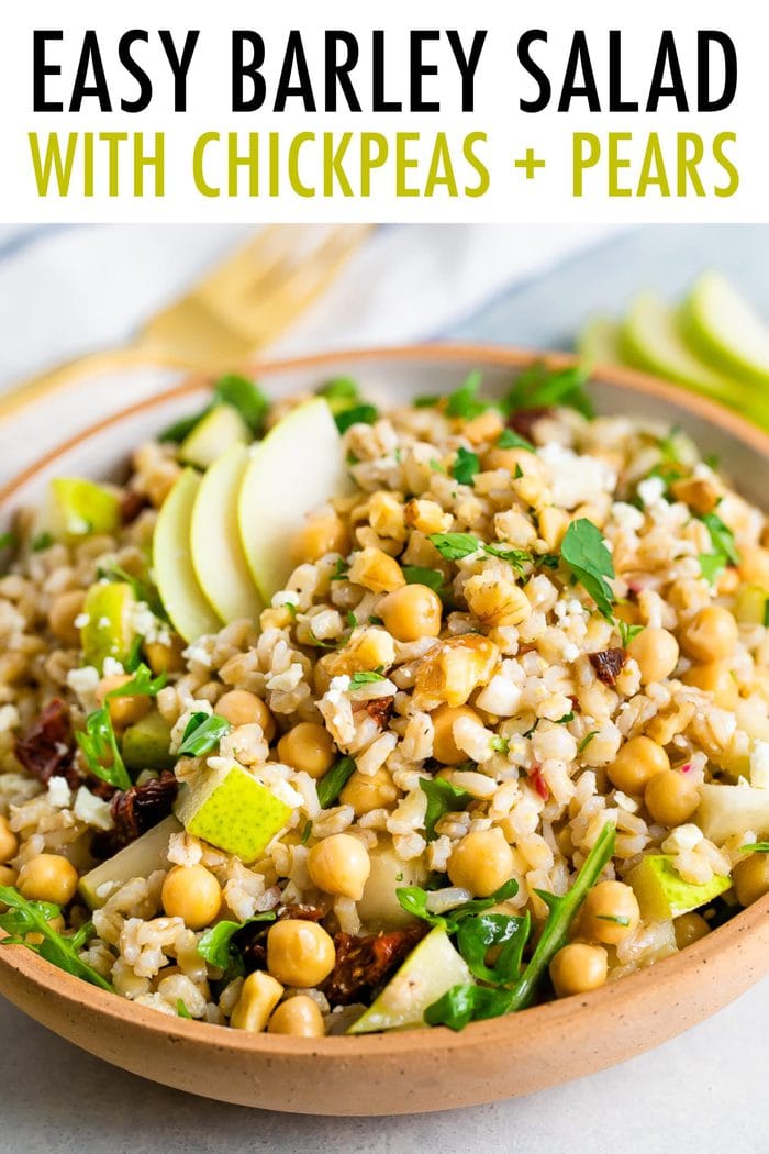 Easy Barley Salad with Chickpeas - Eating Bird Food