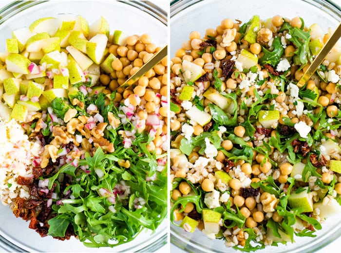 Easy Barley Salad with Chickpeas - Eating Bird Food