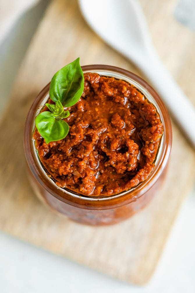 Sun-Dried Tomato Pesto (Red Pesto) - Eating Bird Food