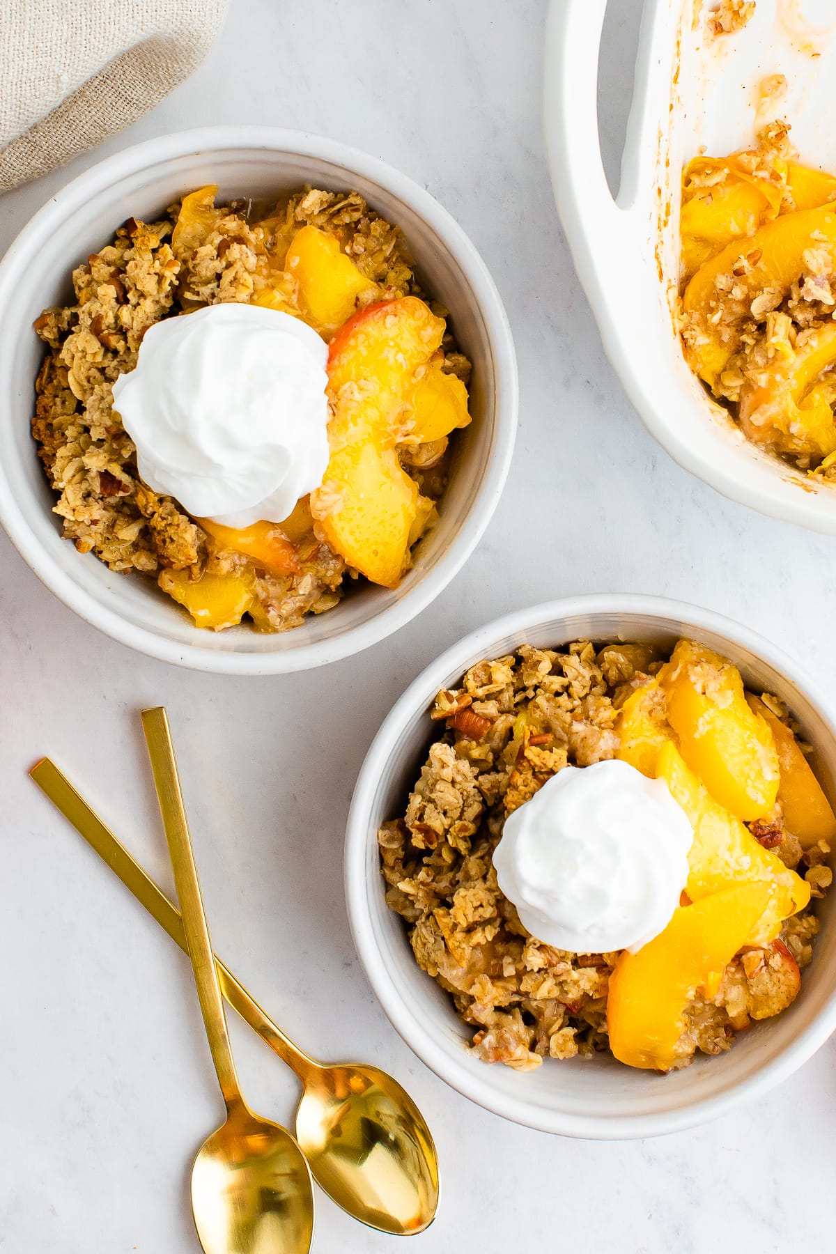 Healthy Peach Crisp - Eating Bird Food