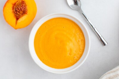 Easy Peach Puree {For Babies or Recipes} - Eating Bird Food