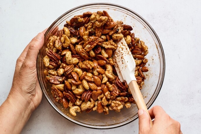 Sweet and Savory Party Nuts - Eating Bird Food