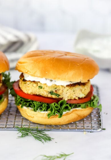 Teriyaki Salmon Burgers with Sriracha Mayo - Eating Bird Food