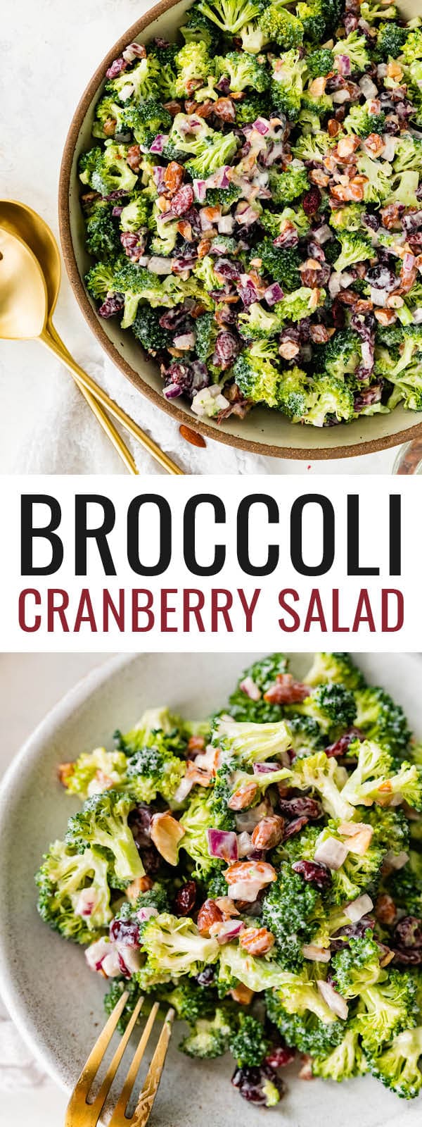 Healthy Broccoli Cranberry Salad with Almonds (Easy Recipe) - Eating ...
