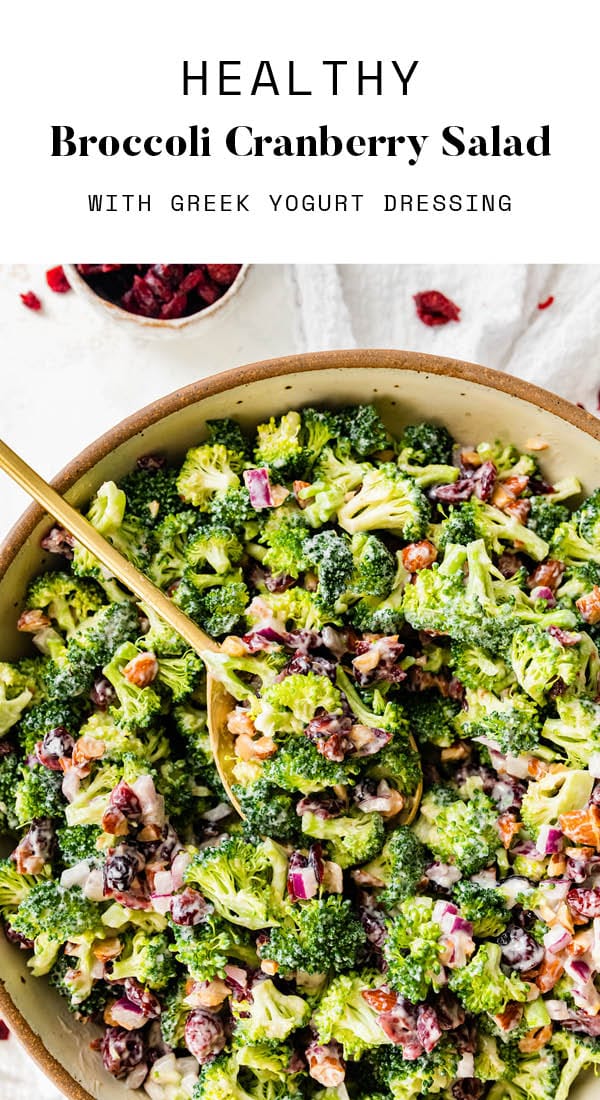 Healthy Broccoli Cranberry Salad with Almonds (Easy Recipe) - Eating ...