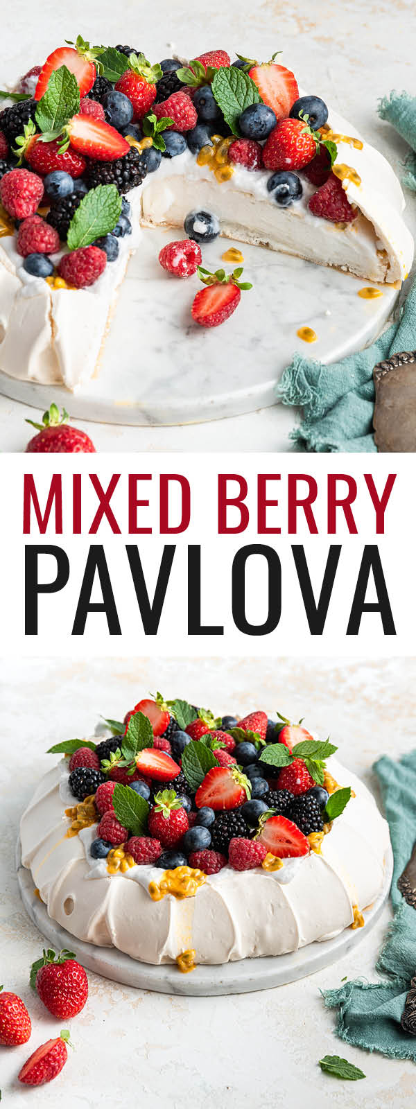 Easy Pavlova with Berries - Eating Bird Food