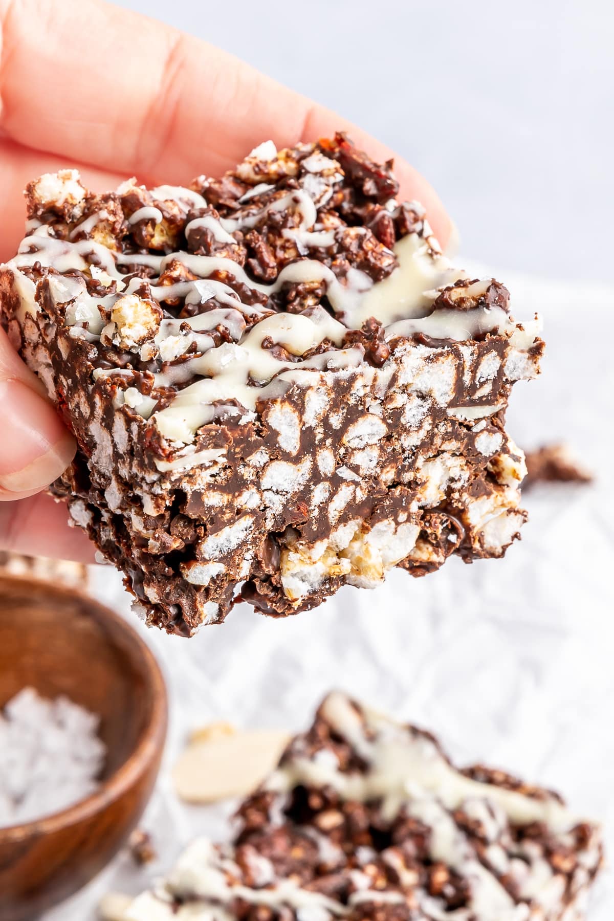 Crispy Chocolate Rice Cake Bars - Eating Bird Food