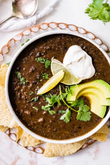 Easy Black Bean Soup - Eating Bird Food