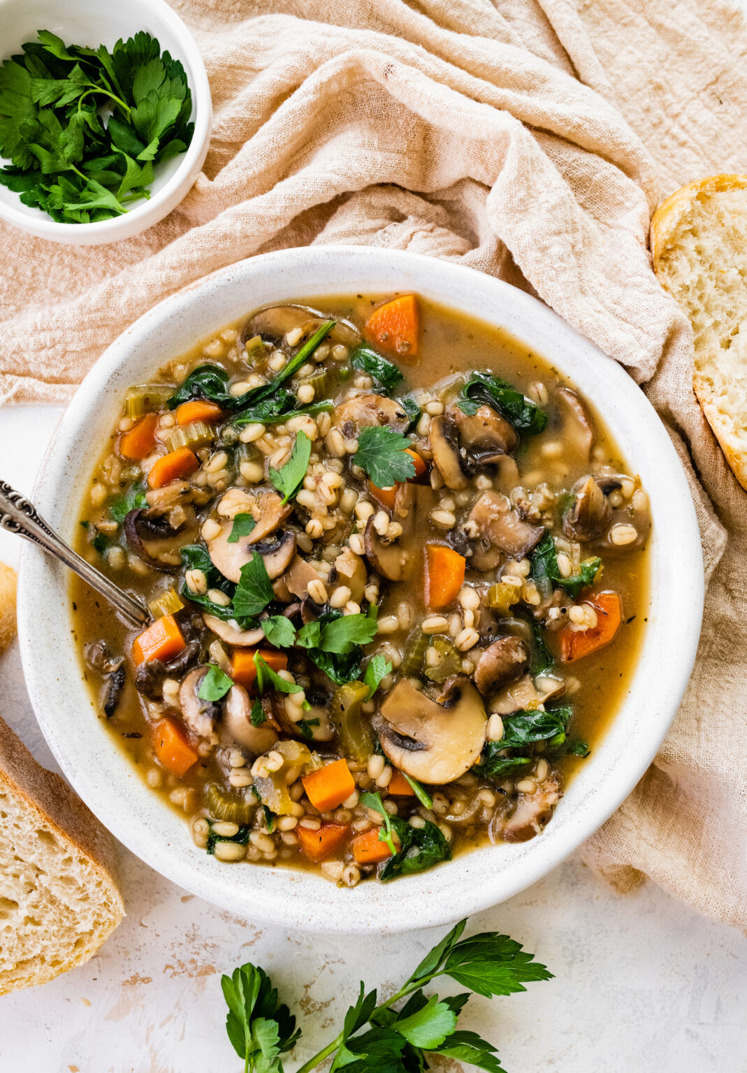 Mushroom Barley Soup - Eating Bird Food