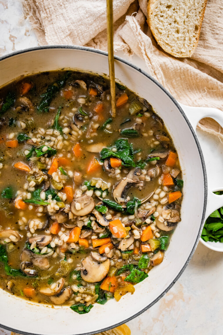 Mushroom Barley Soup - Eating Bird Food