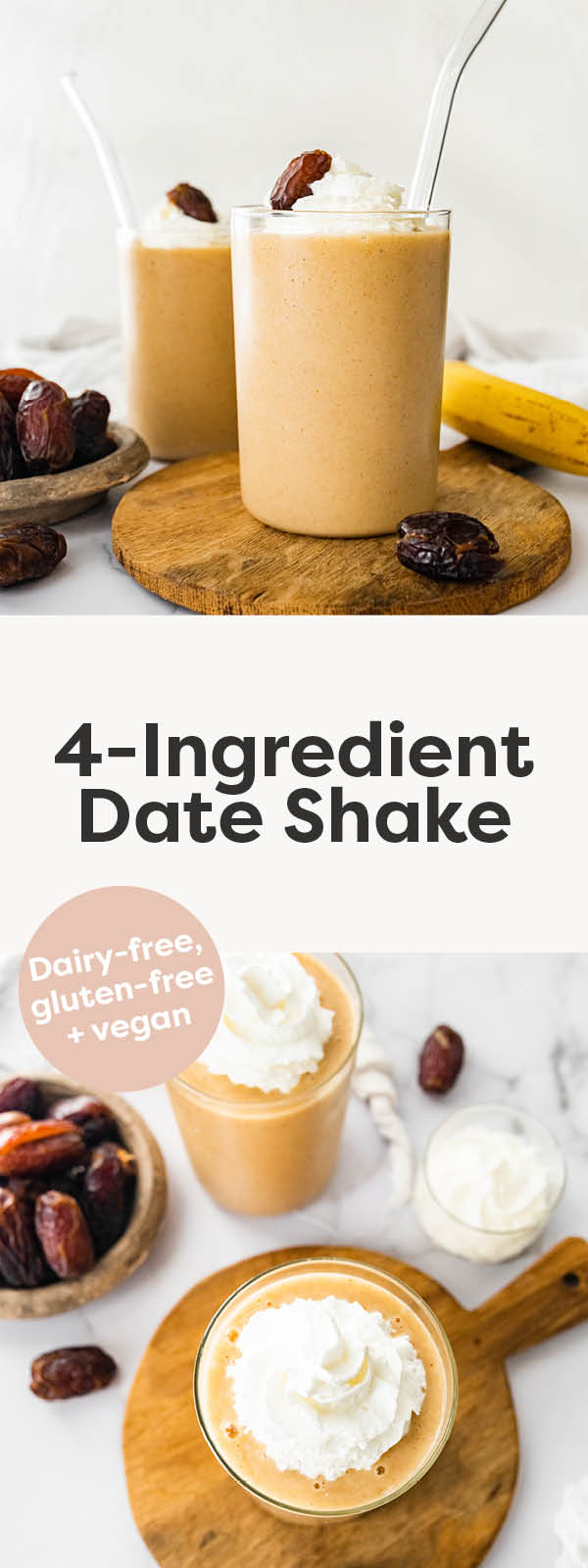 4-Ingredient Healthy Date Shake - Eating Bird Food