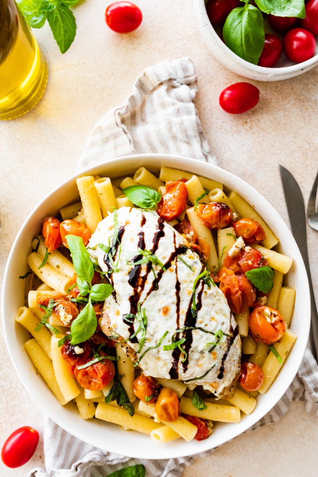 Baked Caprese Chicken - Eating Bird Food