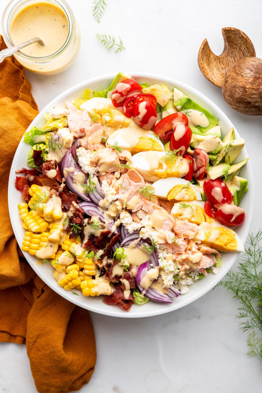 Salmon Cobb Salad - Eating Bird Food