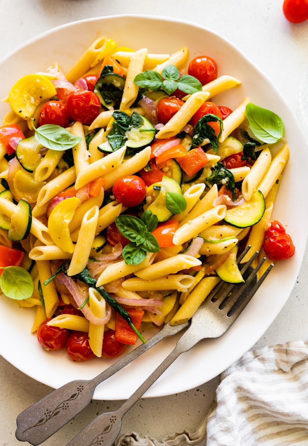 Pasta Primavera Recipe (No Heavy Cream) - Eating Bird Food