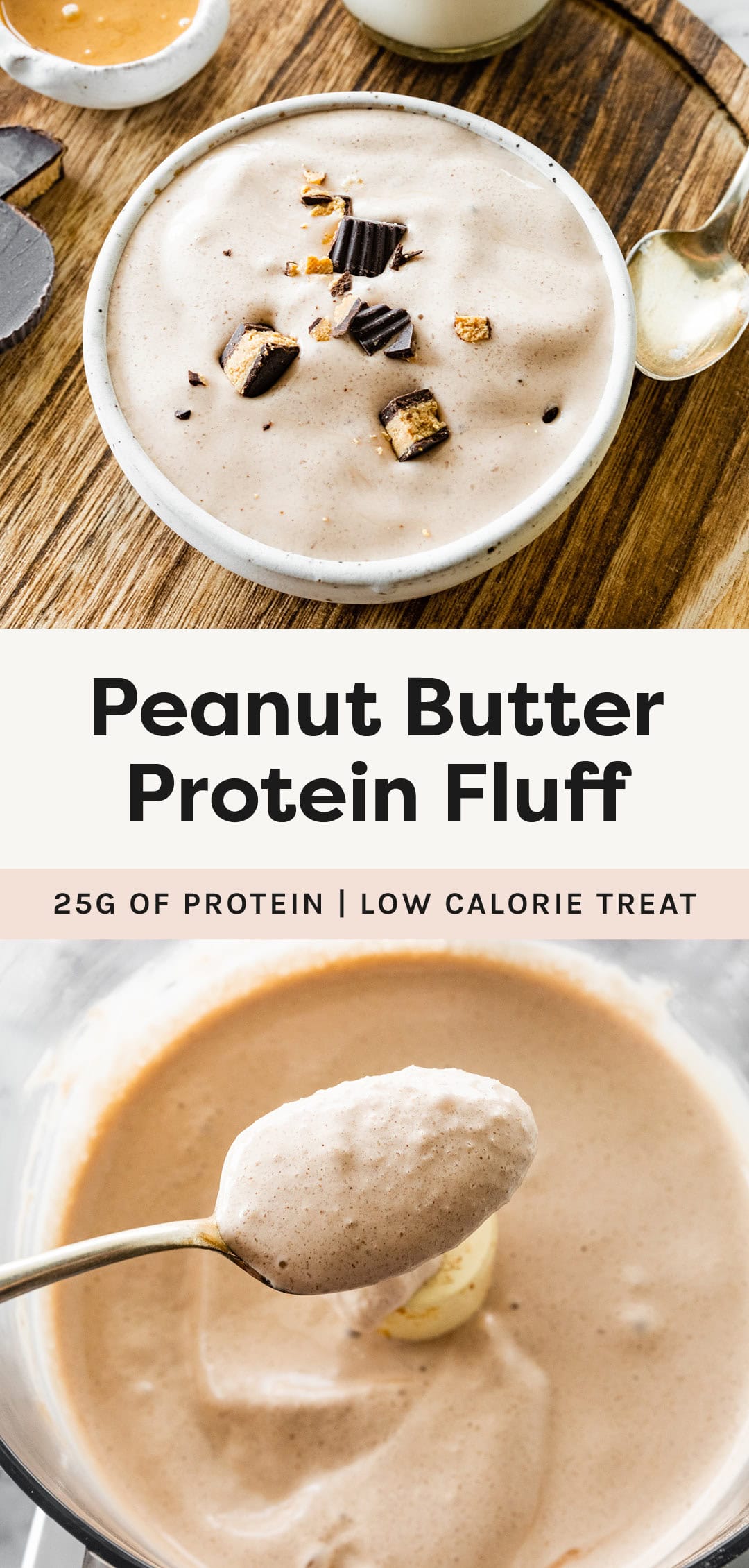 Peanut Butter Cup Protein Fluff (25g protein) - Eating Bird Food