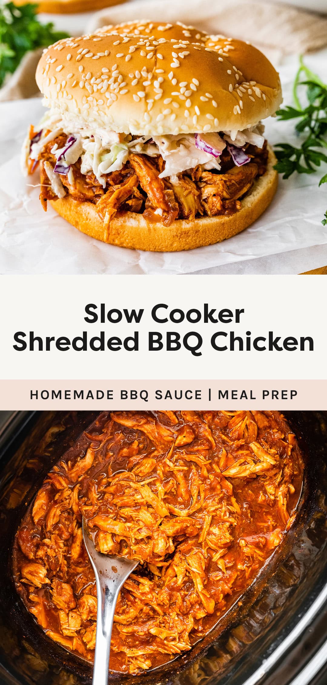 Slow Cooker Shredded BBQ Chicken - Eating Bird Food