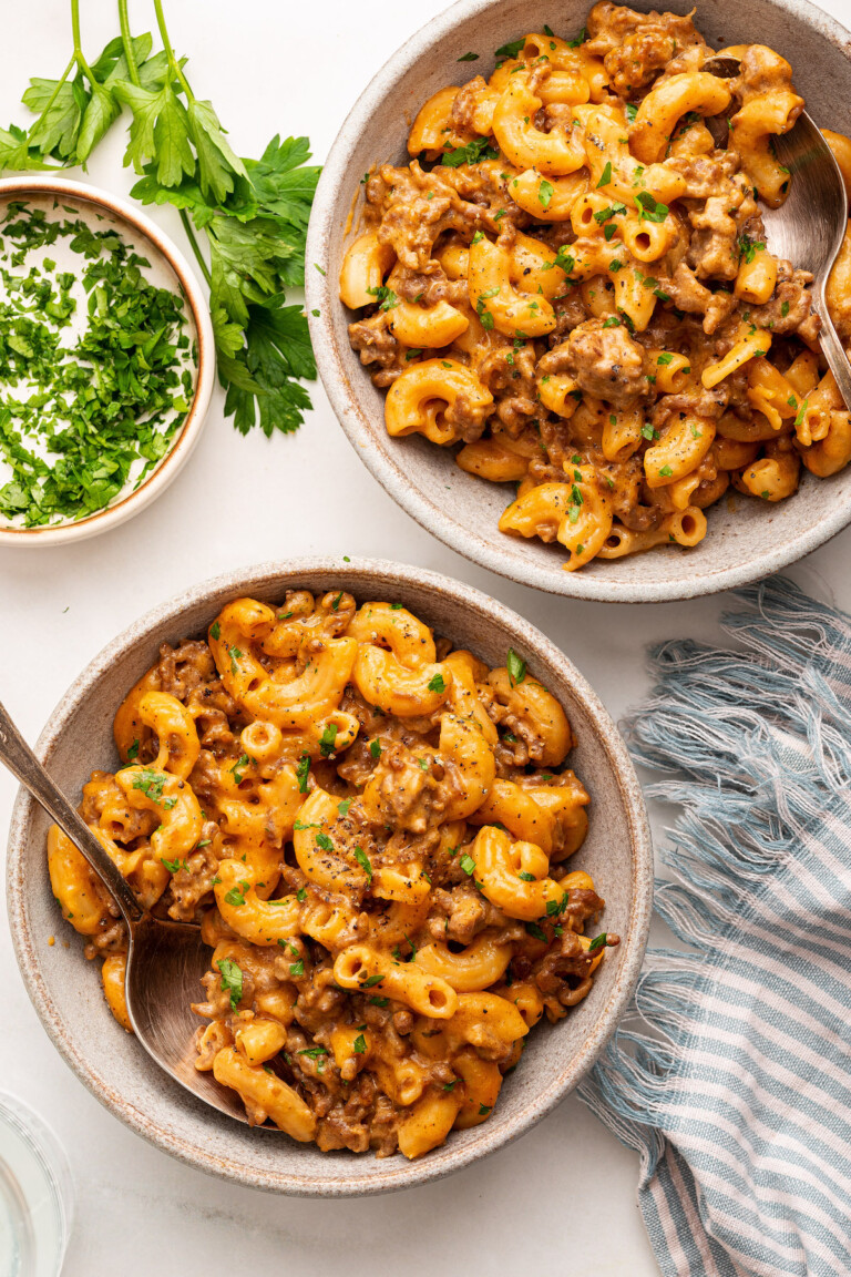 One Pan Healthy Hamburger Helper - Eating Bird Food