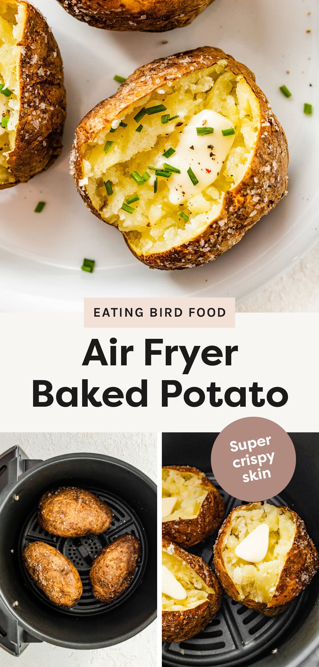Crispy Air Fryer Baked Potato - Eating Bird Food