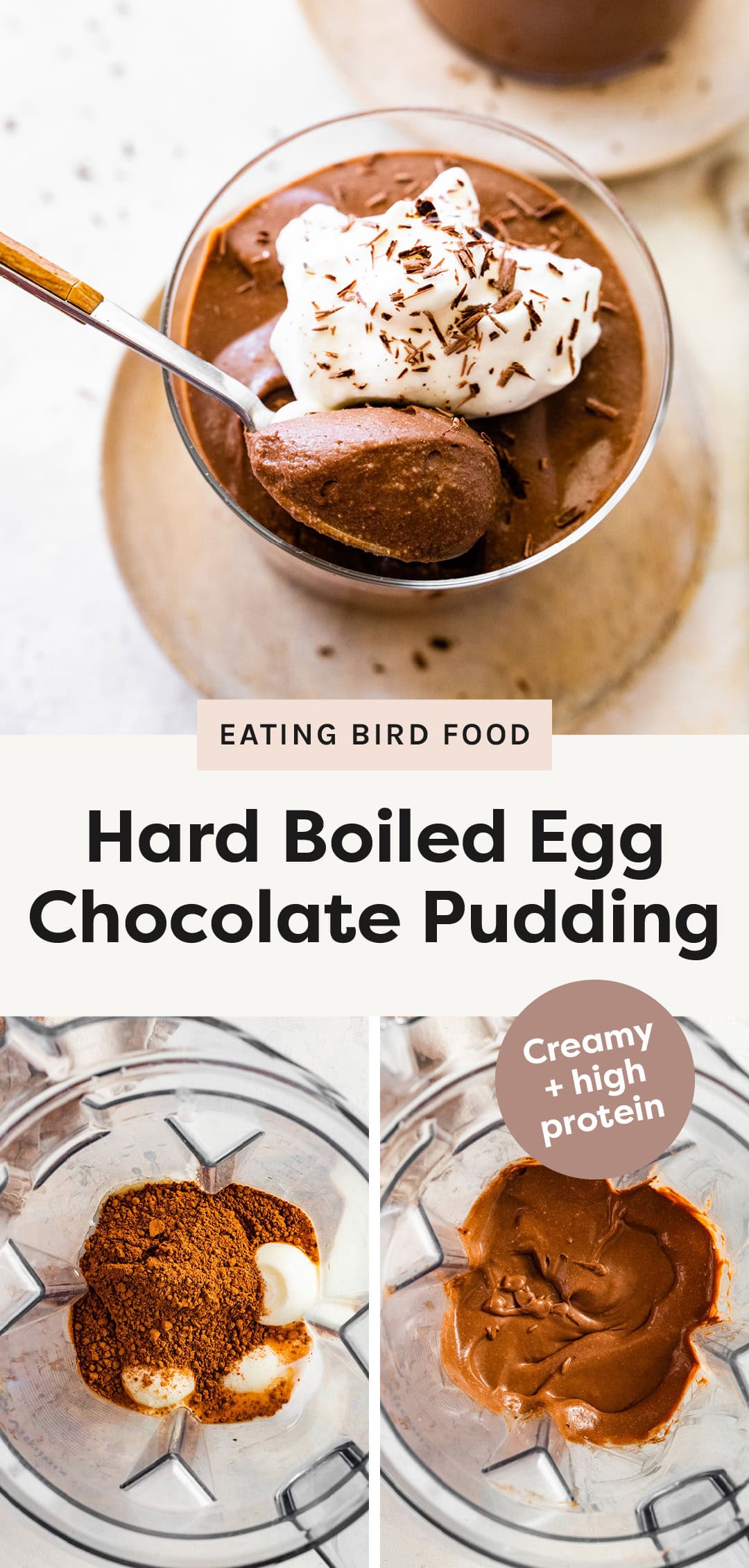 Hard Boiled Egg Chocolate Pudding - Eating Bird Food