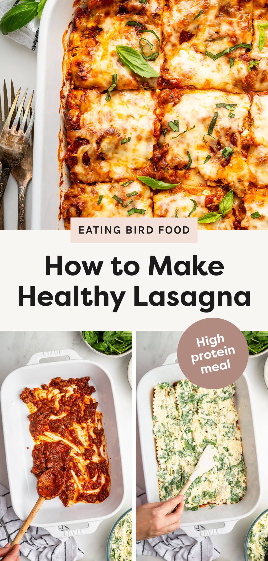 The BEST Healthy Lasagna - Eating Bird Food