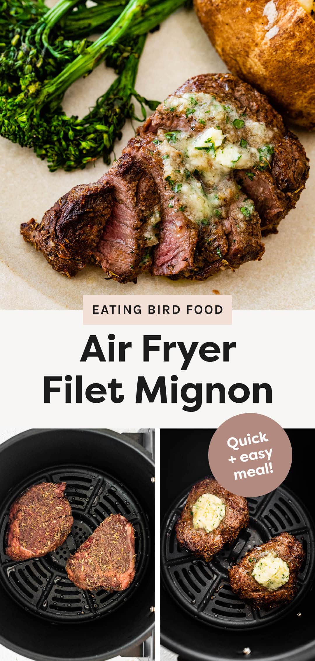Air Fryer Filet Mignon (Juicy, Tender & Ready in 15 Minutes) - Eating ...