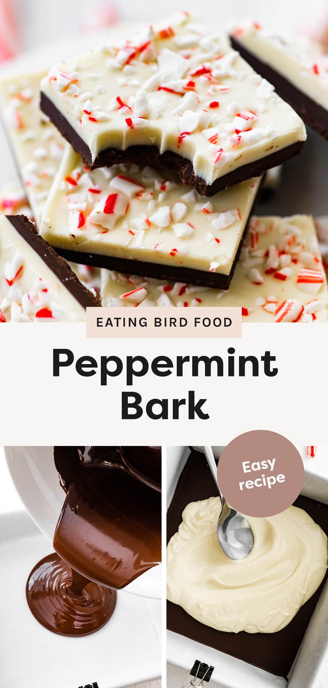 4-Ingredient Easy Peppermint Bark - Eating Bird Food