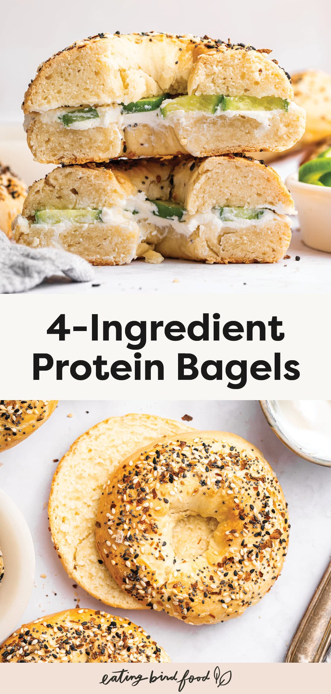 Easy 4 Ingredient Protein Bagels - Eating Bird Food