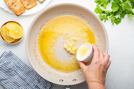 Garlic Butter Pan Seared Salmon (15-minute recipe) - Eating Bird Food