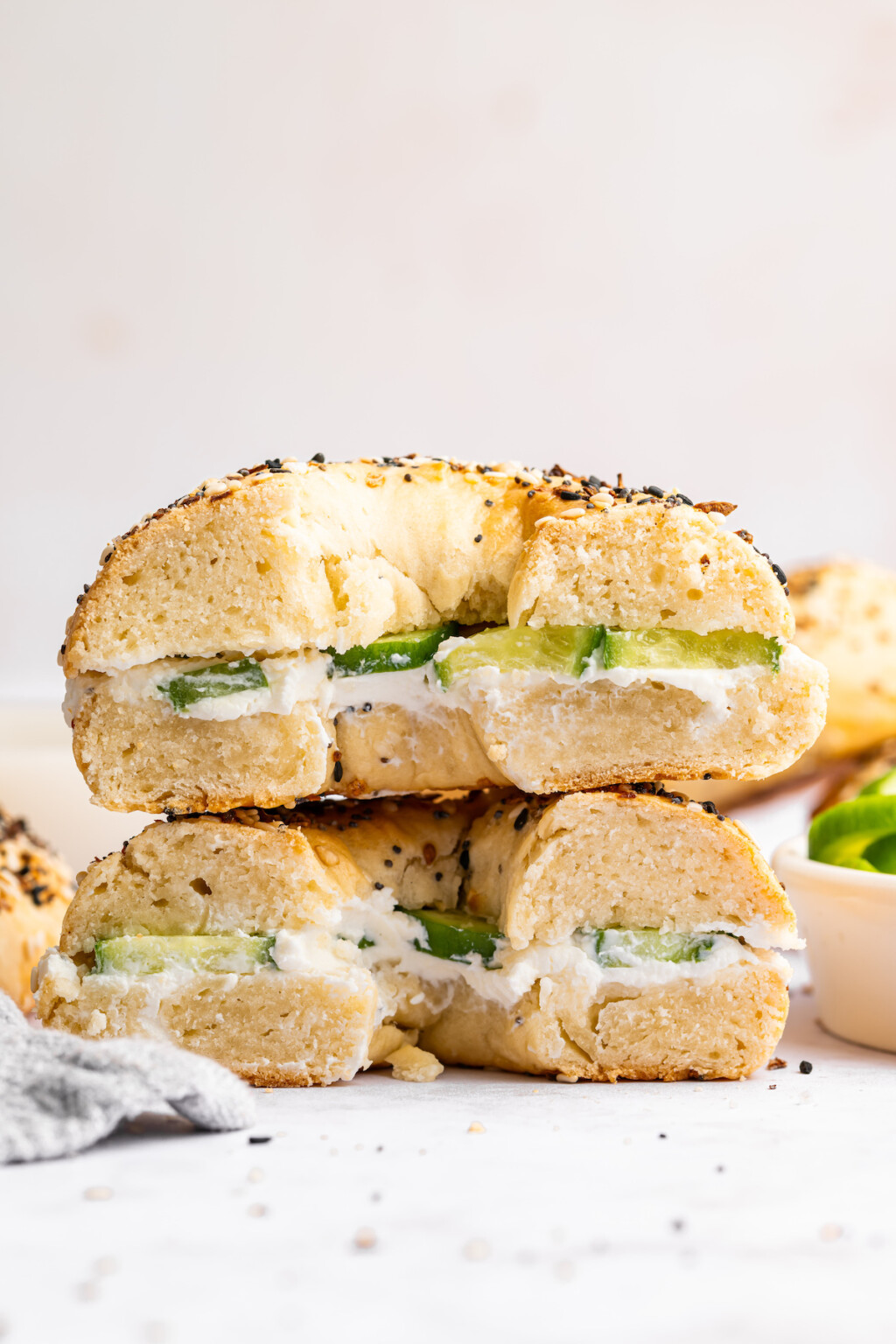 Easy 4 Ingredient Protein Bagels - Eating Bird Food