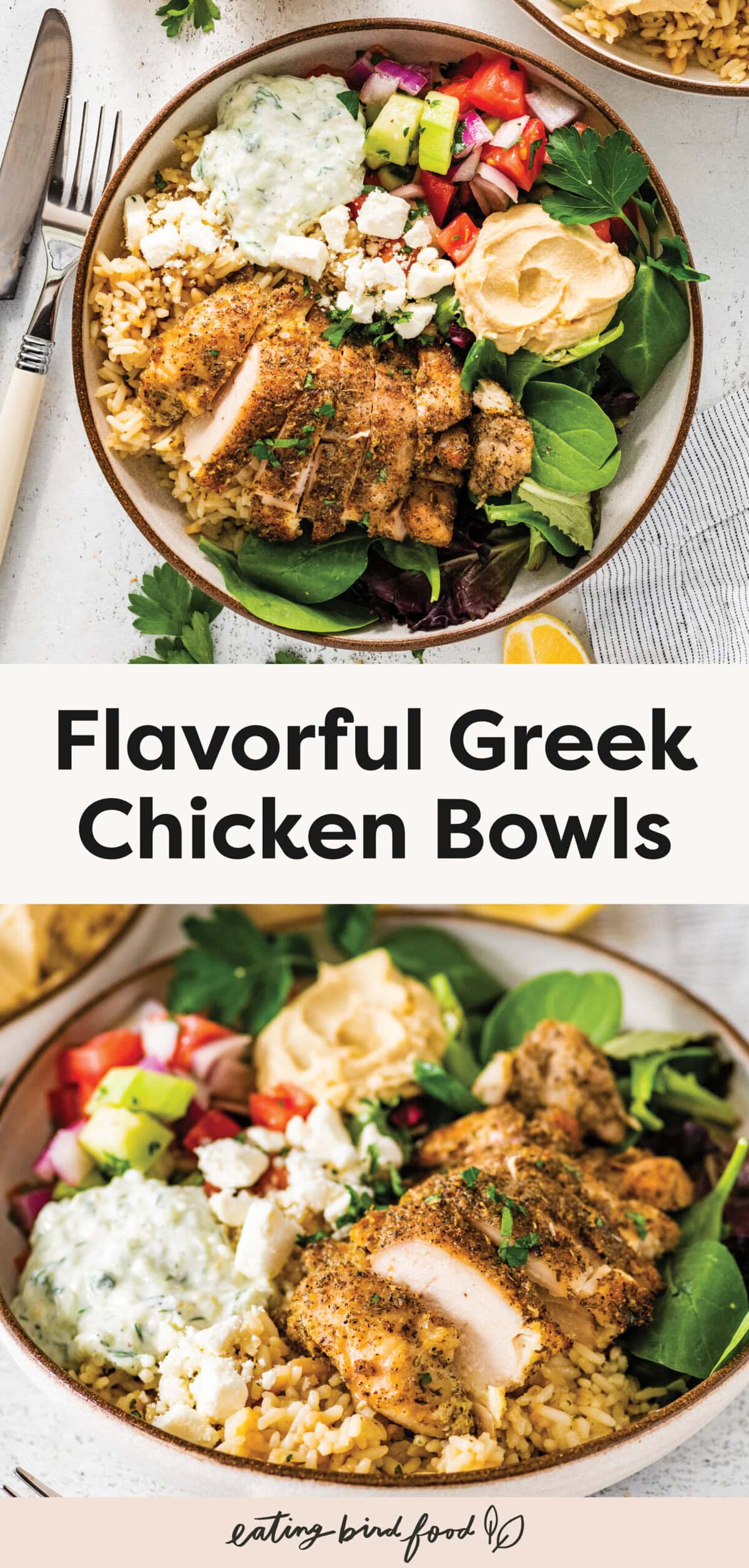 Easy Greek Chicken Bowls - Perfect for Meal Prep - Eating Bird Food
