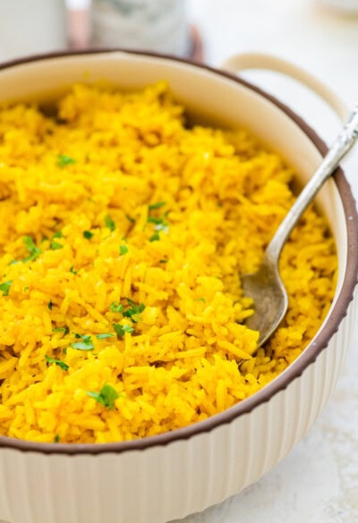 Quick and Easy Soft and Fluffy Turmeric Rice - Eating Bird Food