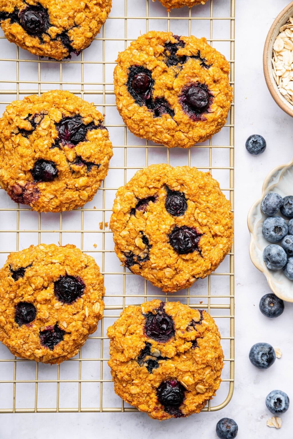 Soft & Chewy Sweet Potato Blueberry Oatmeal Cookies - Eating Bird Food