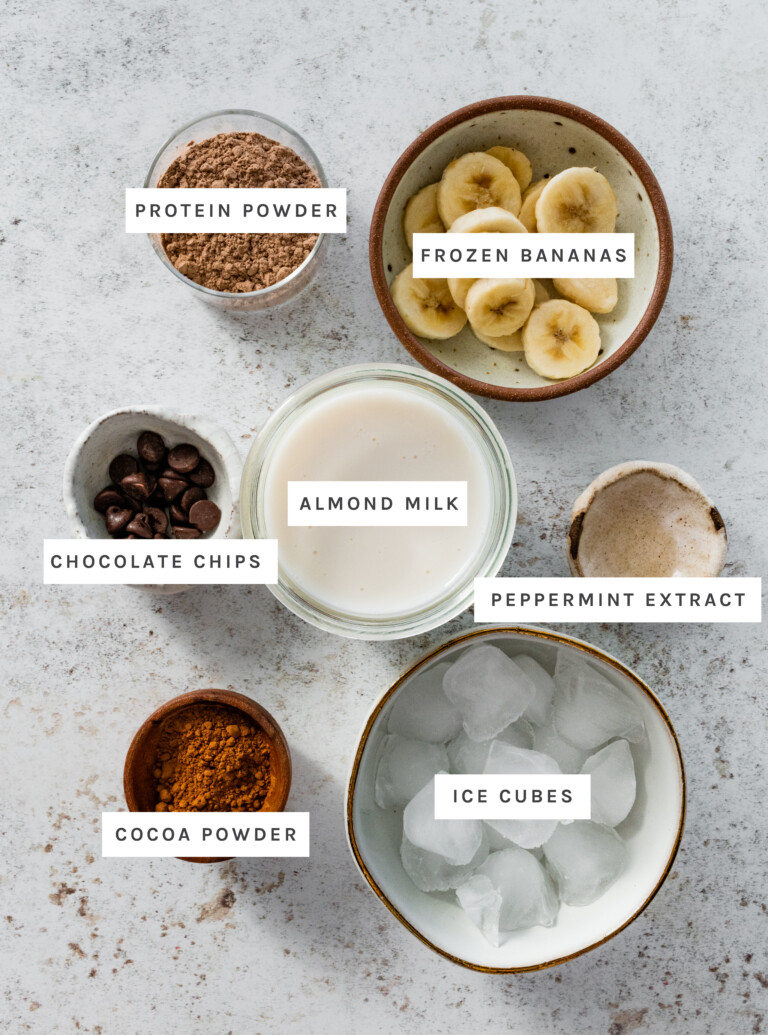 Thin Mint Protein Shake (Over 20g Protein) - Eating Bird Food