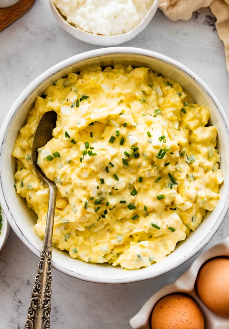 Easy Cottage Cheese Egg Salad (No Mayo) - Eating Bird Food