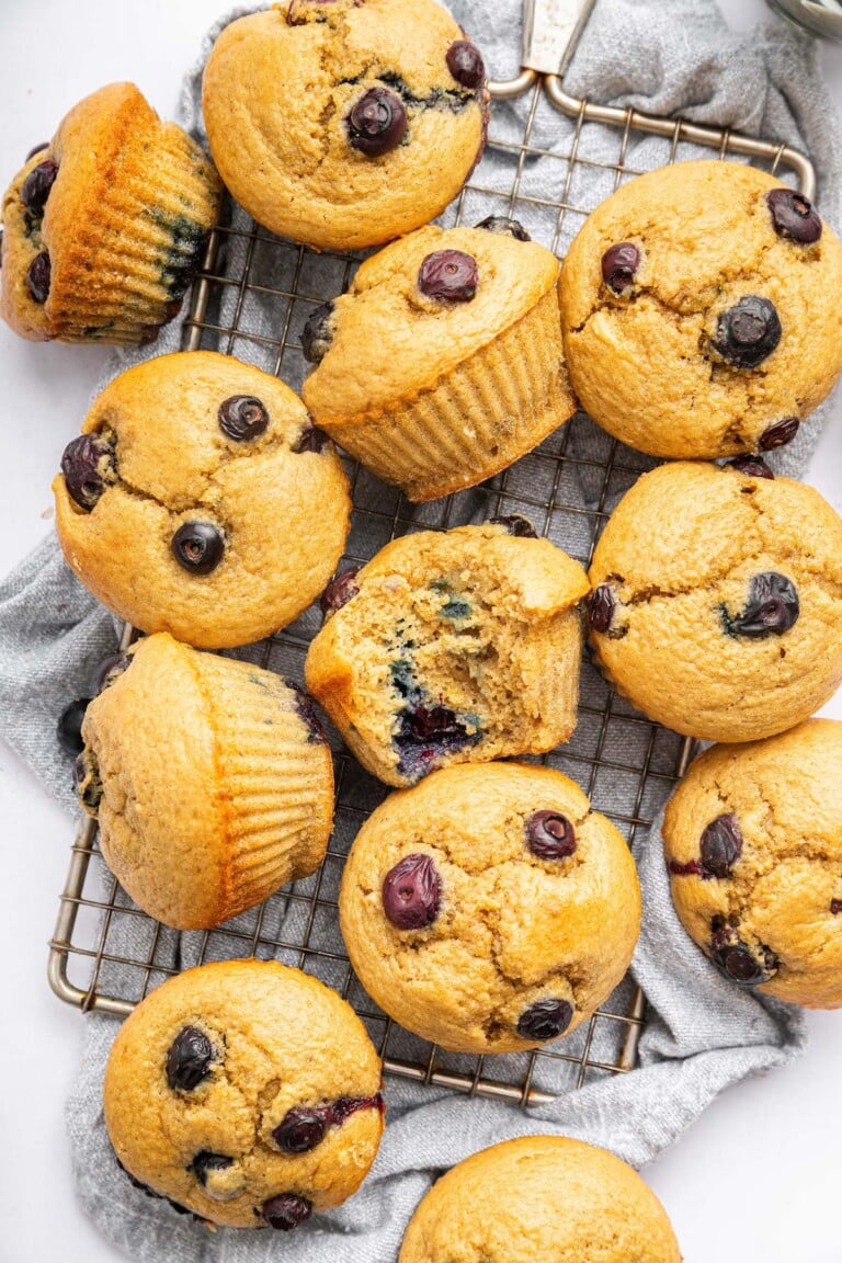 Blender Blueberry Cottage Cheese Muffins - Eating Bird Food