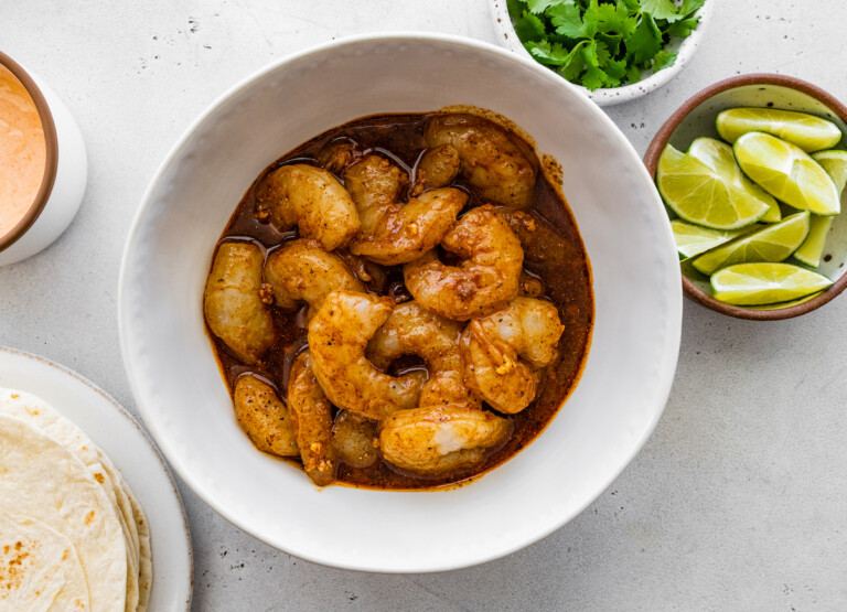 Shrimp Tacos with Mango Cabbage Slaw - Eating Bird Food