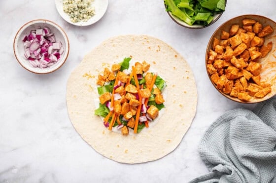 Quick + Easy Buffalo Chicken Wrap Recipe - Eating Bird Food