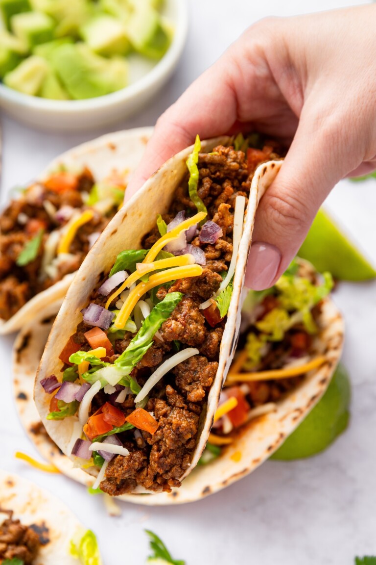 Easy Ground Beef Tacos - Eating Bird Food