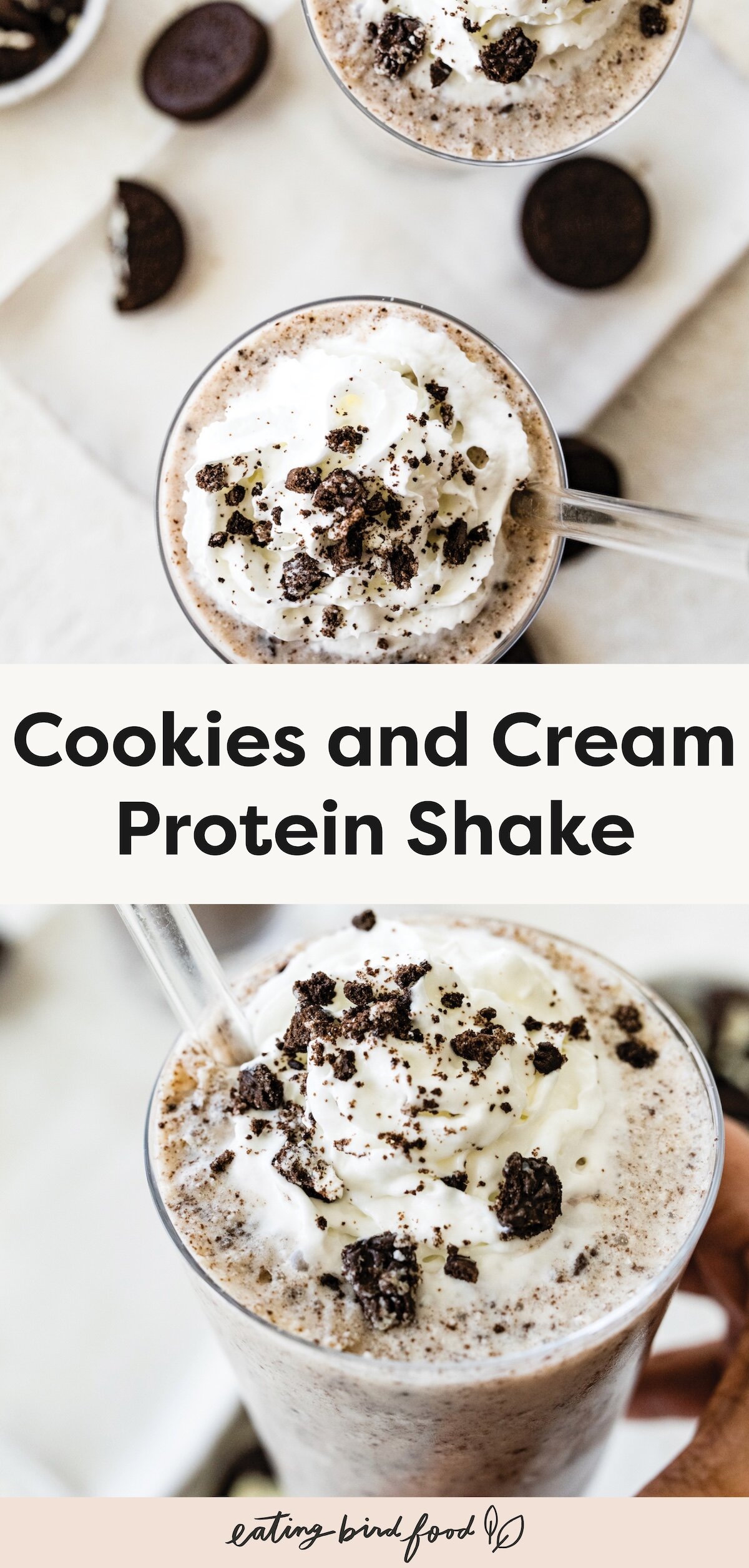 4-Ingredient Cookies and Cream Protein Shake - Eating Bird Food