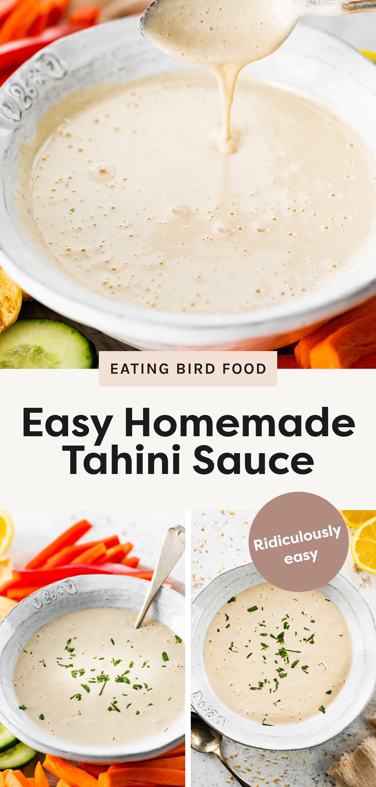 How to Make the Best Tahini Sauce - Eating Bird Food
