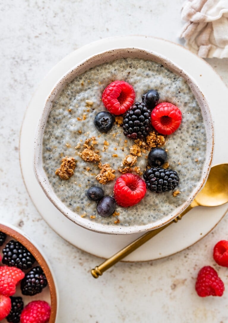 3-Ingredient Basil Seed Pudding (High-Fiber) - Eating Bird Food