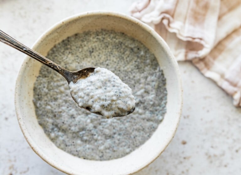 3-Ingredient Basil Seed Pudding (High-Fiber) - Eating Bird Food