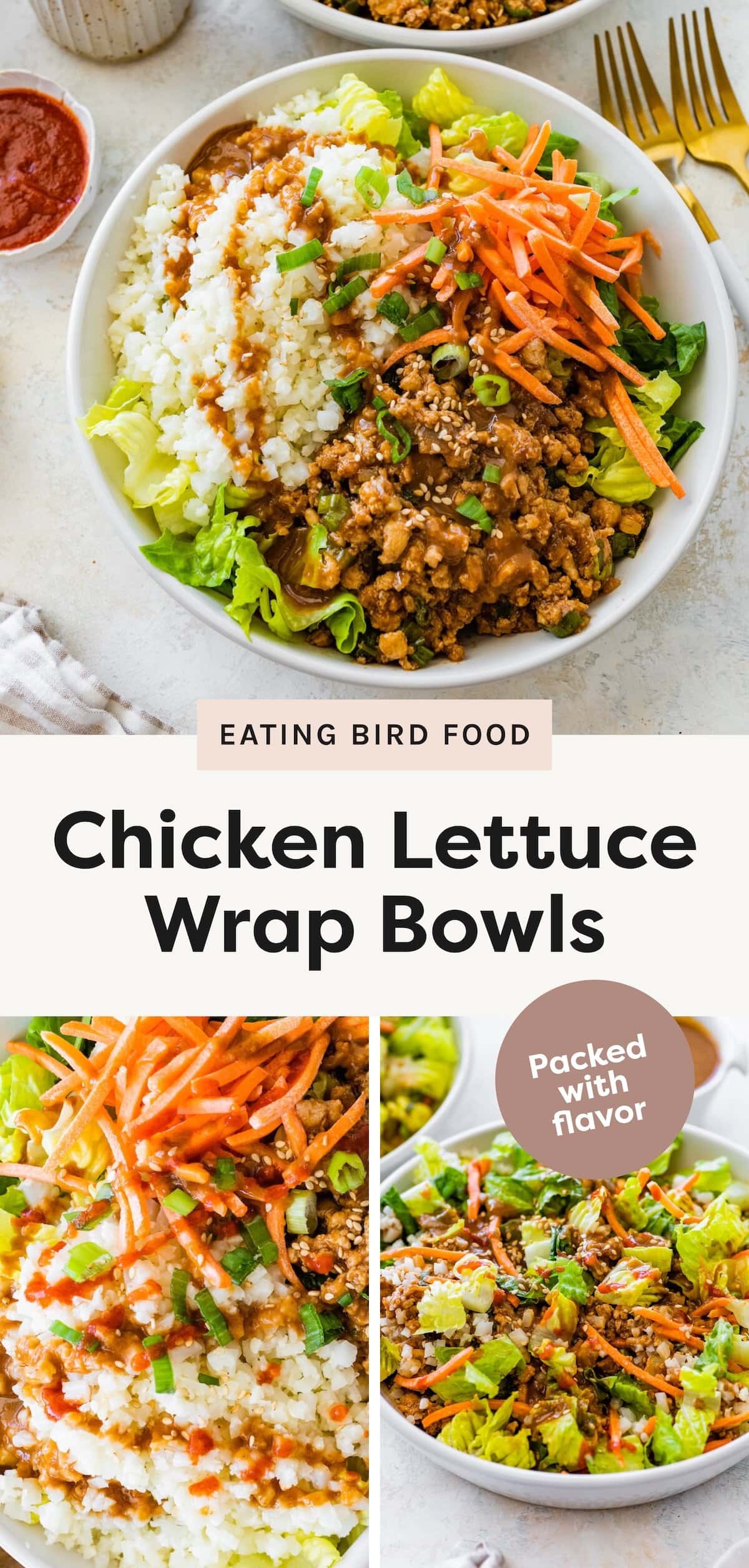 Chicken Lettuce Wrap Bowls (Easy Low-Carb Recipe) - Eating Bird Food